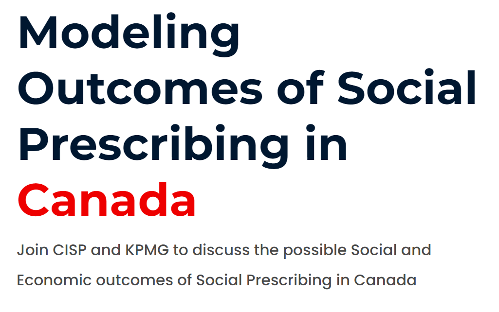 [Webinar] Modeling Outcomes of Social Prescribing in Canada - Healthy Aging CORE BC